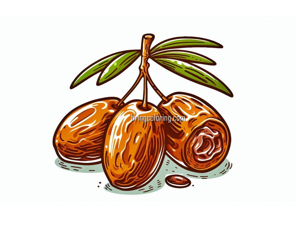 Dates Nutritious Fruit Coloring Page - Bringcoloring
