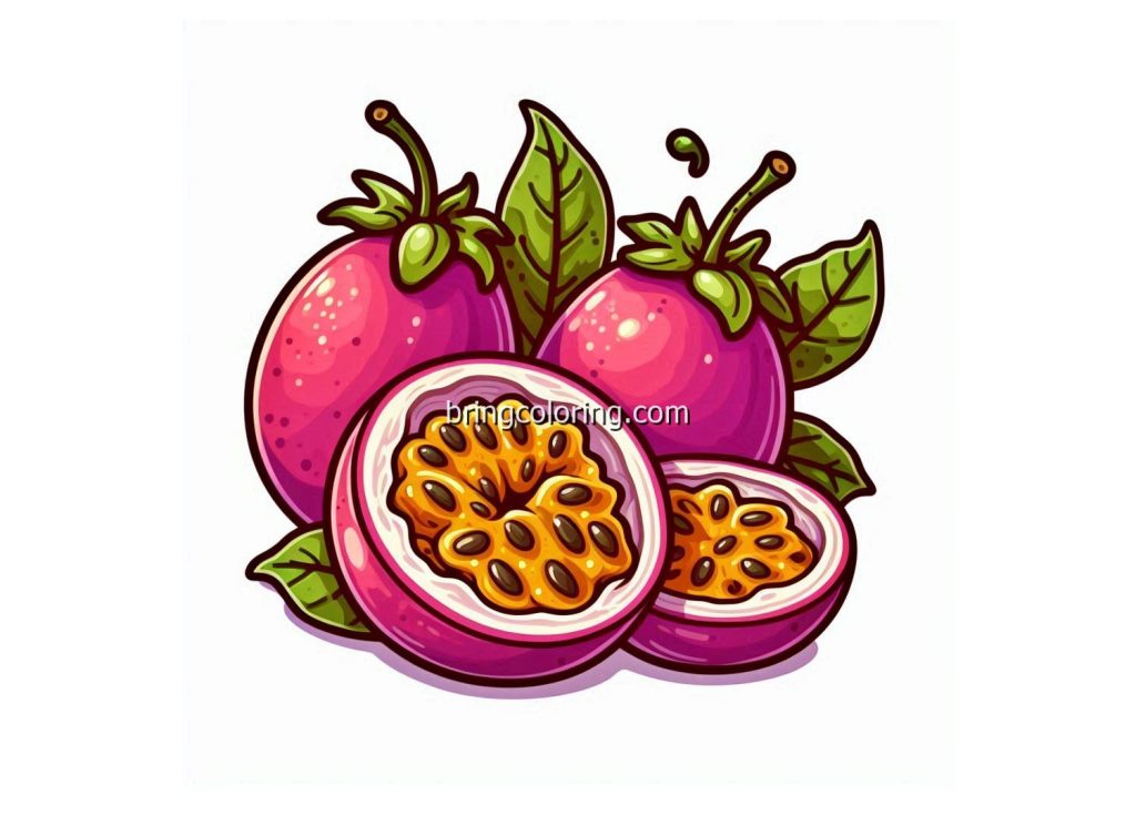 Sweet and Sour Passion Fruit Coloring Pages - Bringcoloring