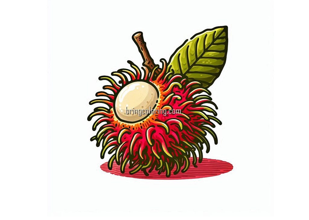 Rambutan Coloring Pages - Bringcoloring